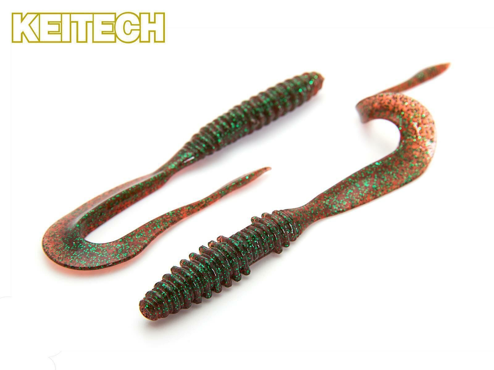 KEITECH 3.5" Mad Wag Mini Gummiwurm Twister - CAMO-Tackle Shop